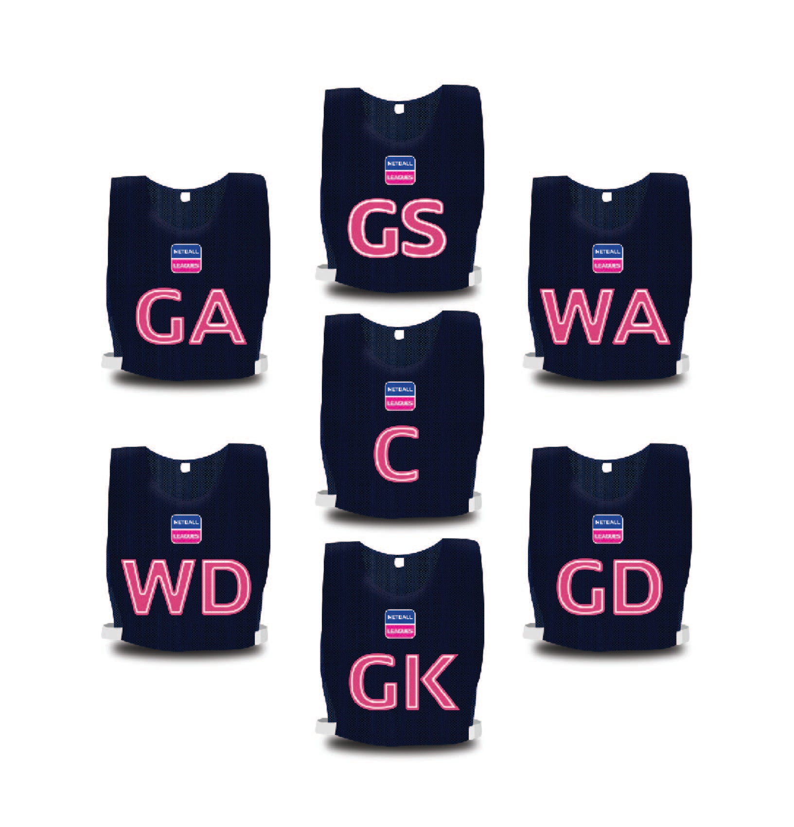 Navy "Netball League" Team Bibs – LL Partner Shop