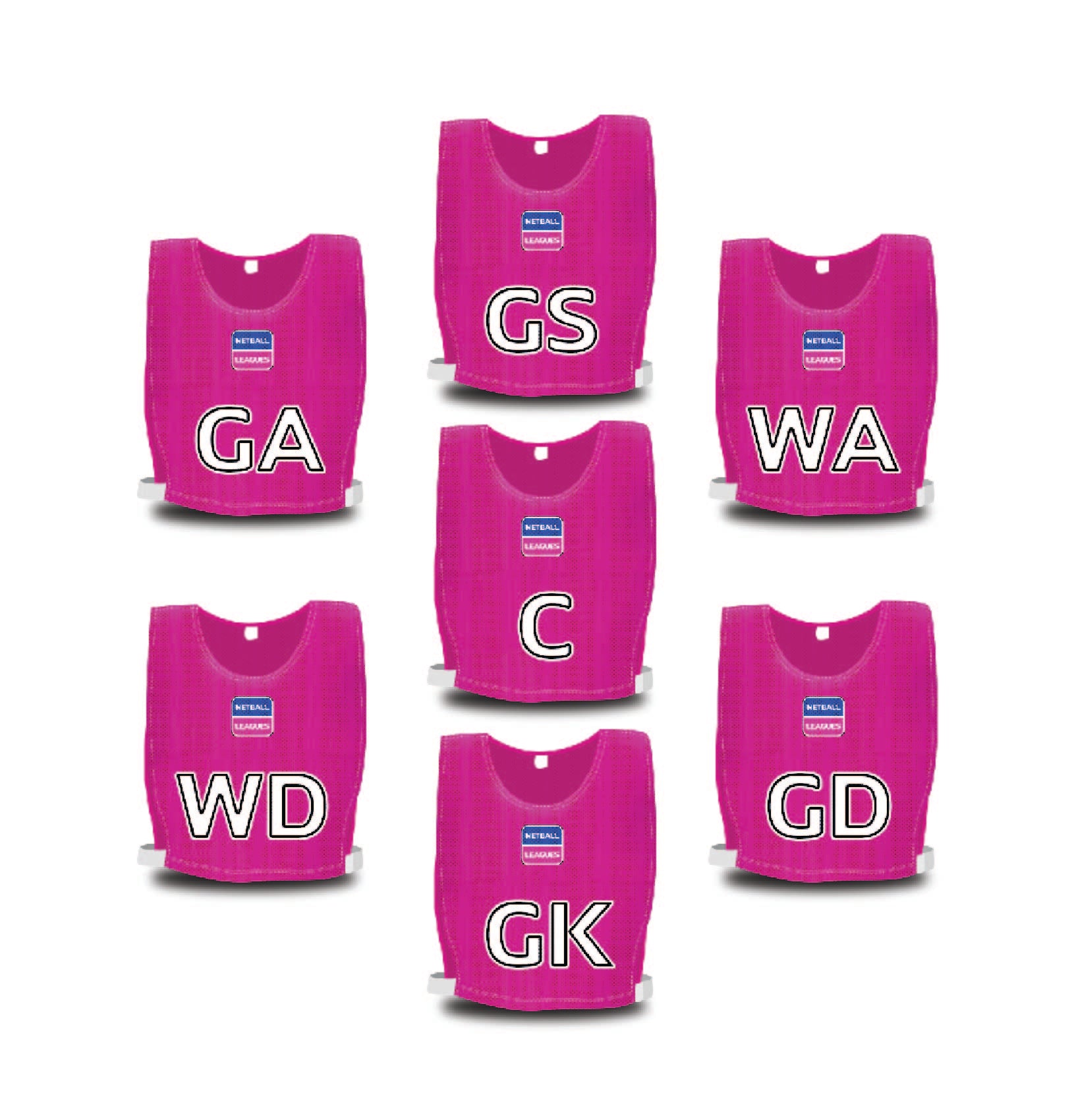 Pink "Netball League" Team Bibs – LL Partner Shop